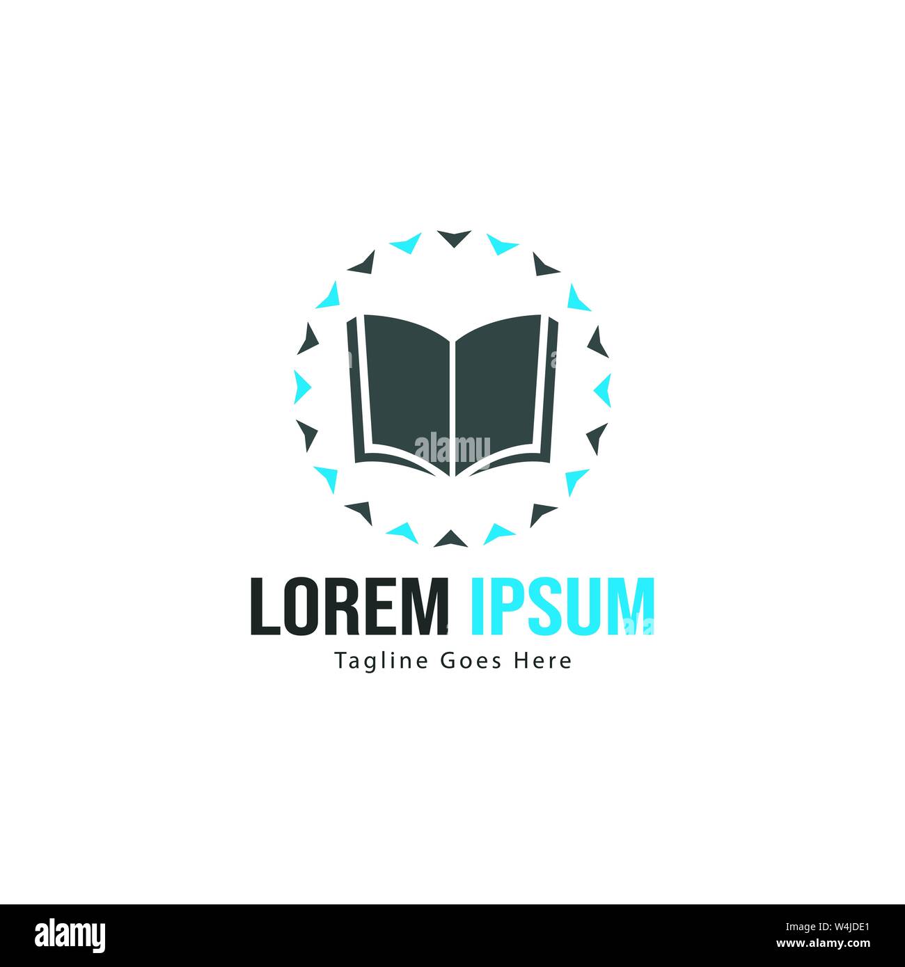 Book logo template design. minimalist book logo with modern frame ...