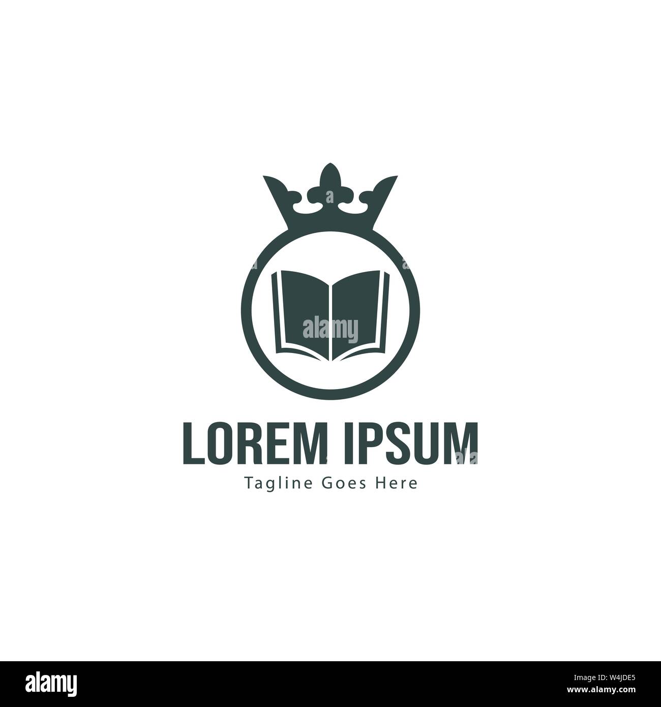 Book logo template design. minimalist book logo with modern frame ...