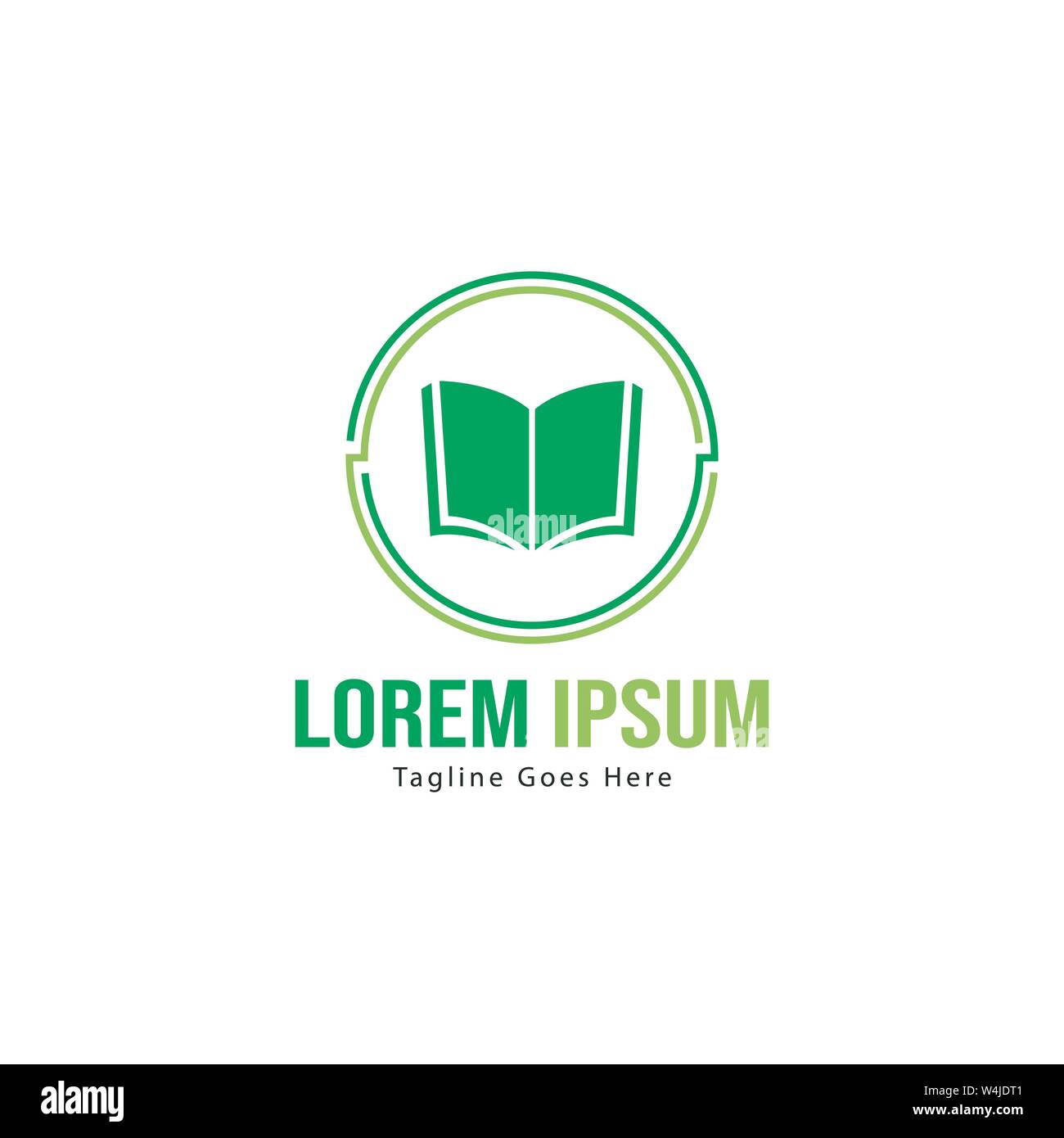 Book logo template design. minimalist book logo with modern frame ...