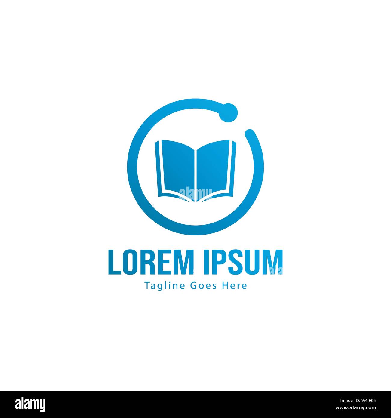Book logo template design. minimalist book logo with modern frame ...