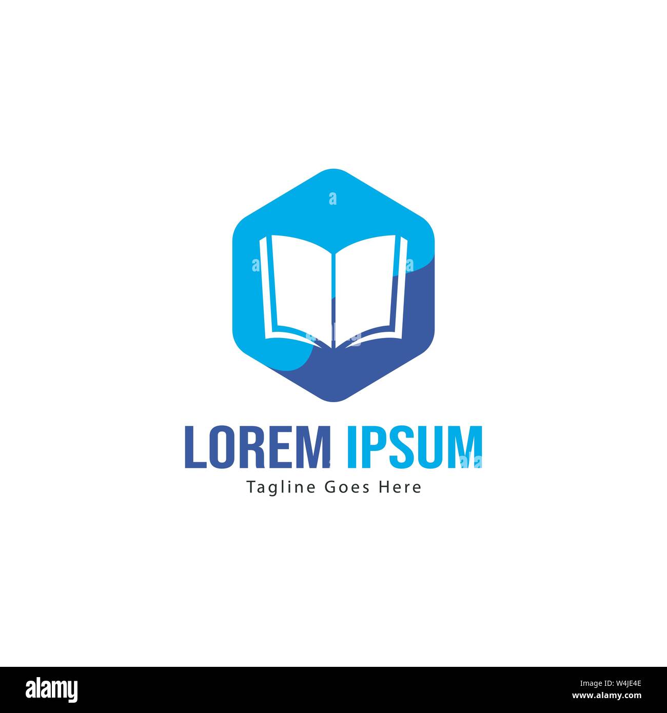 Book logo template design. minimalist book logo with modern frame ...