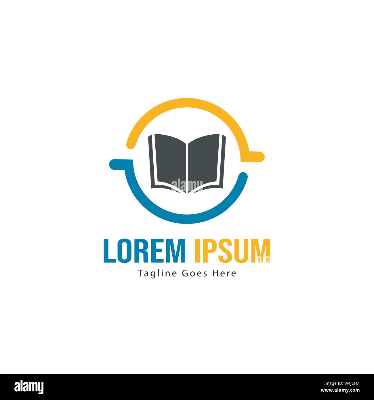 Book logo template design. minimalist book logo with modern frame ...