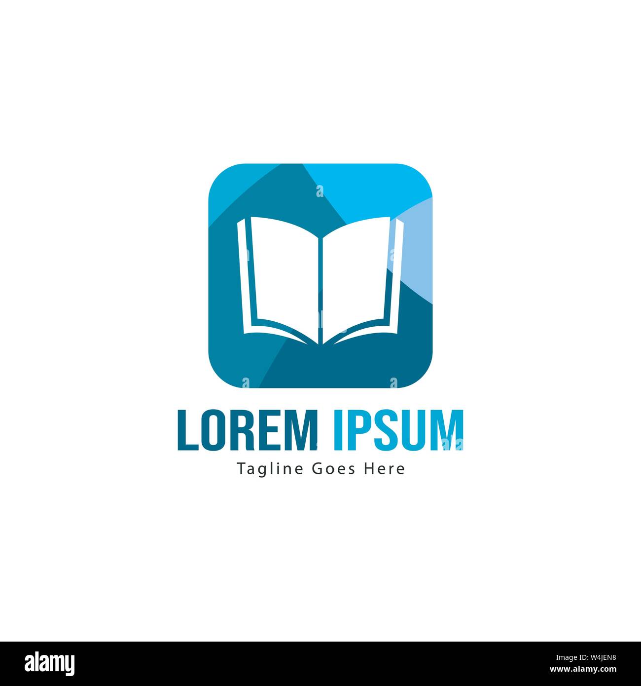 Book logo template design. minimalist book logo with modern frame ...