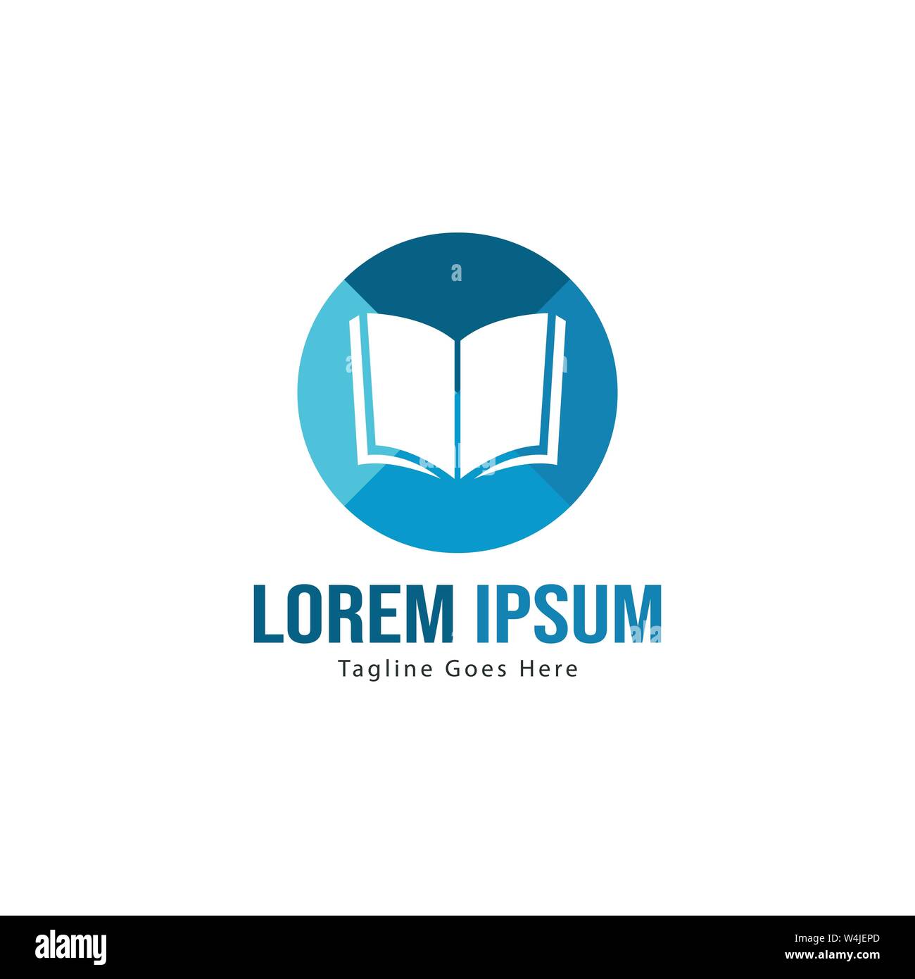Book logo template design. minimalist book logo with modern frame ...