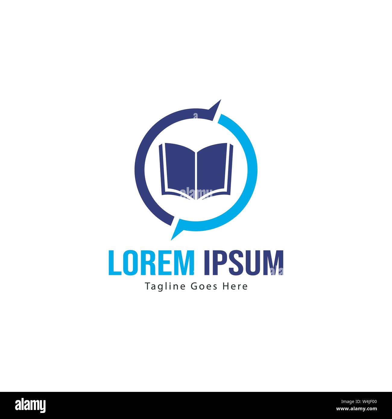 Book logo template design. minimalist book logo with modern frame ...
