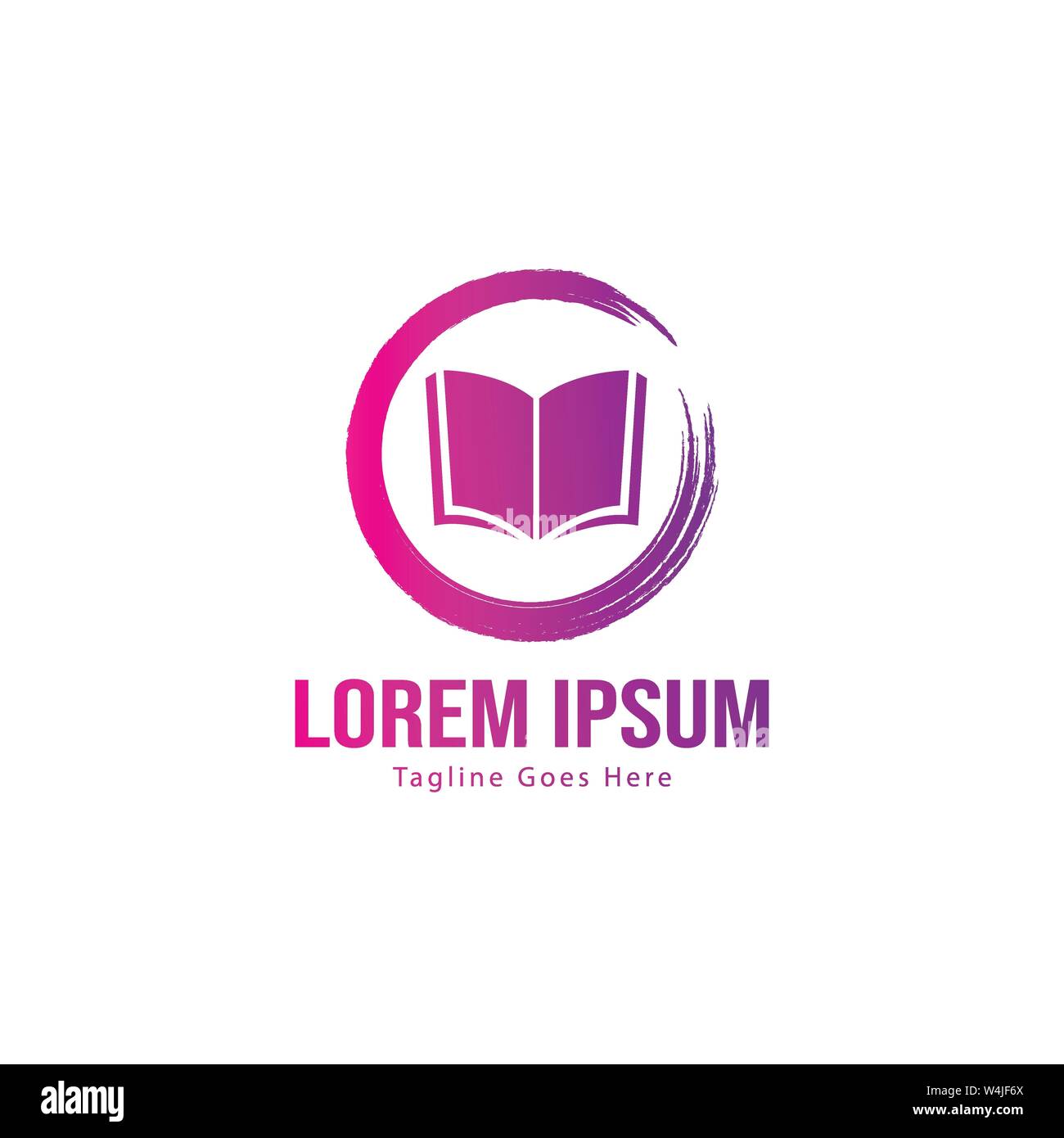 Book logo template design. minimalist book logo with modern frame ...