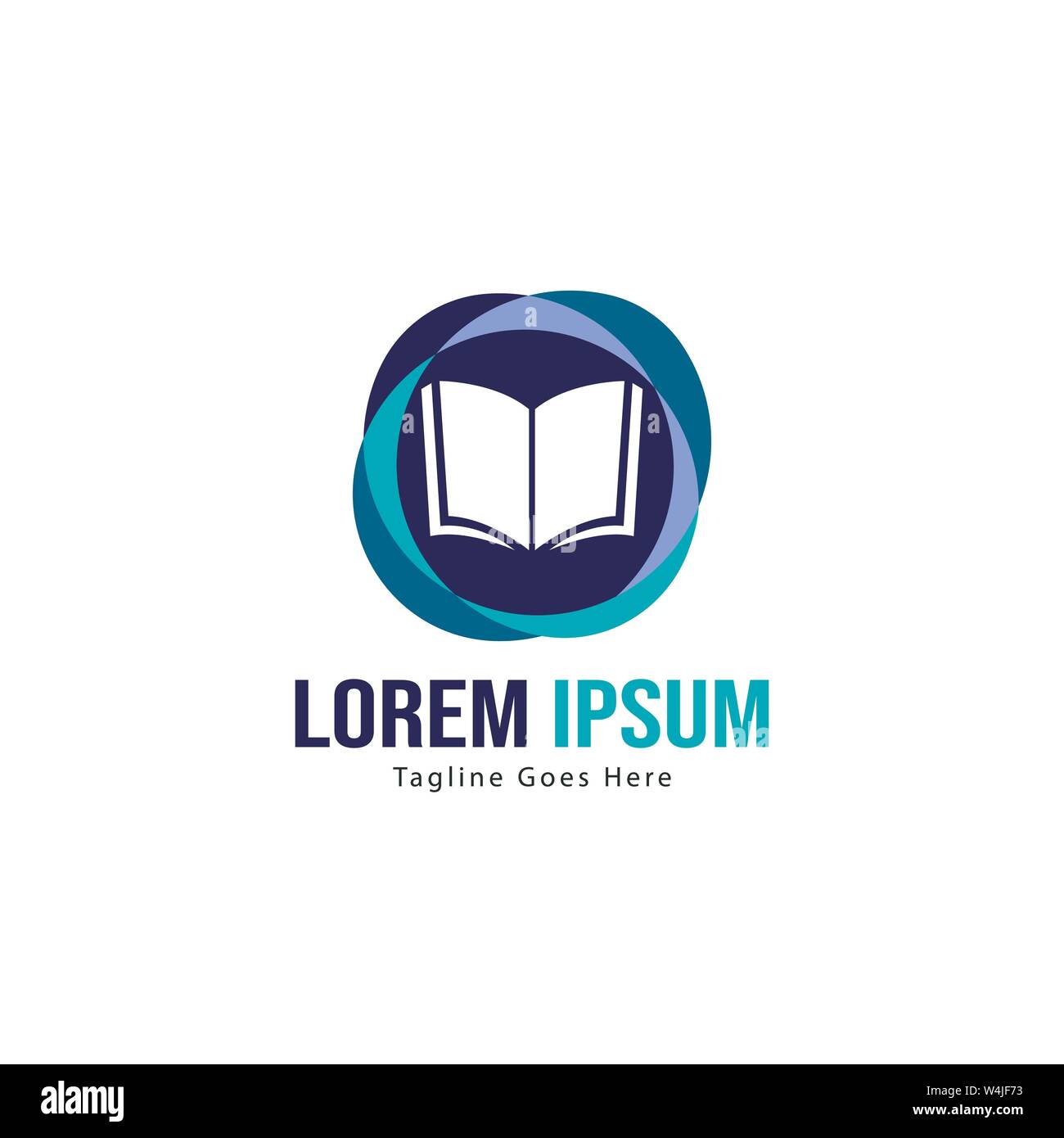 Book logo template design. minimalist book logo with modern frame ...