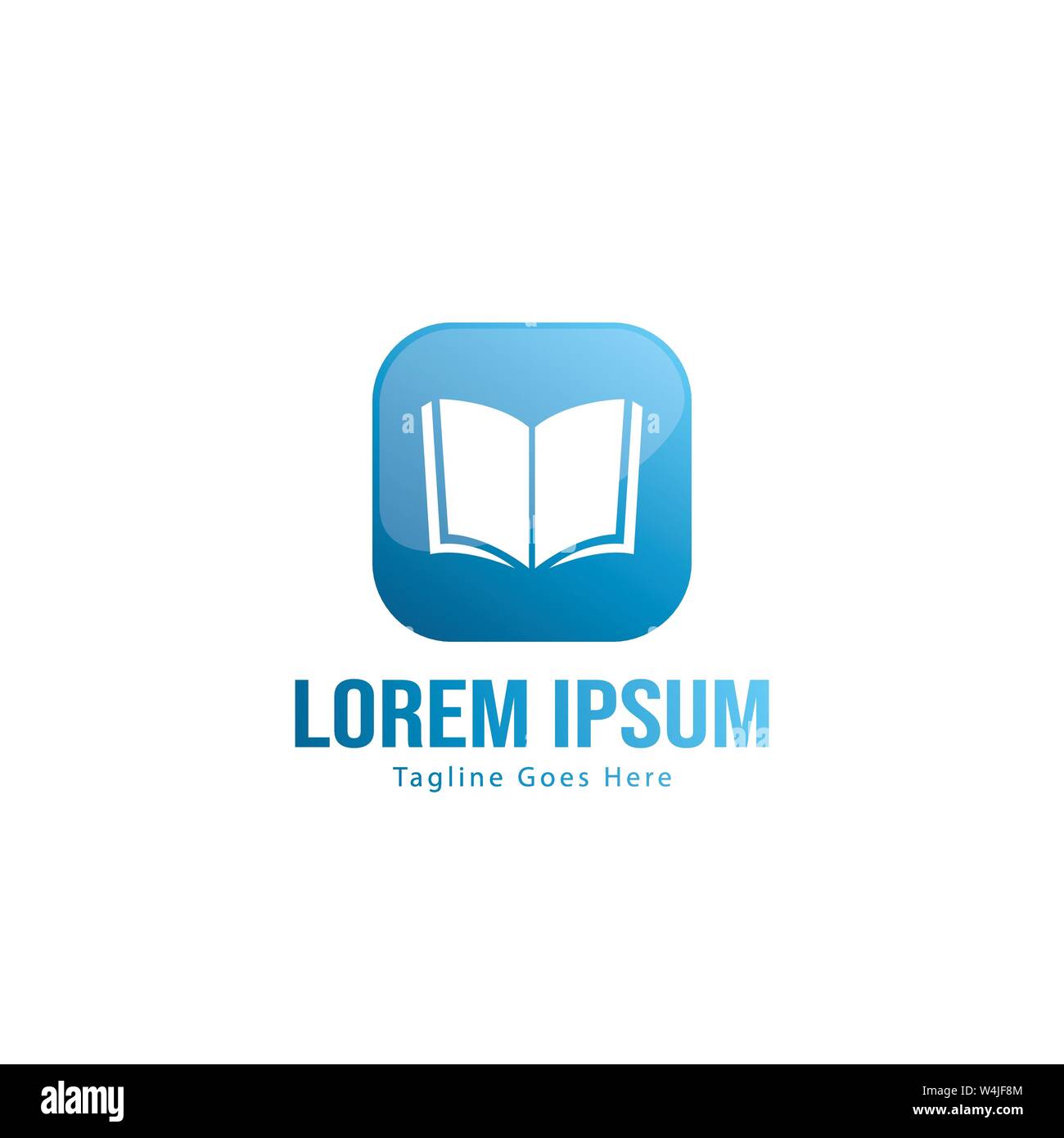 Book logo template design. minimalist book logo with modern frame ...
