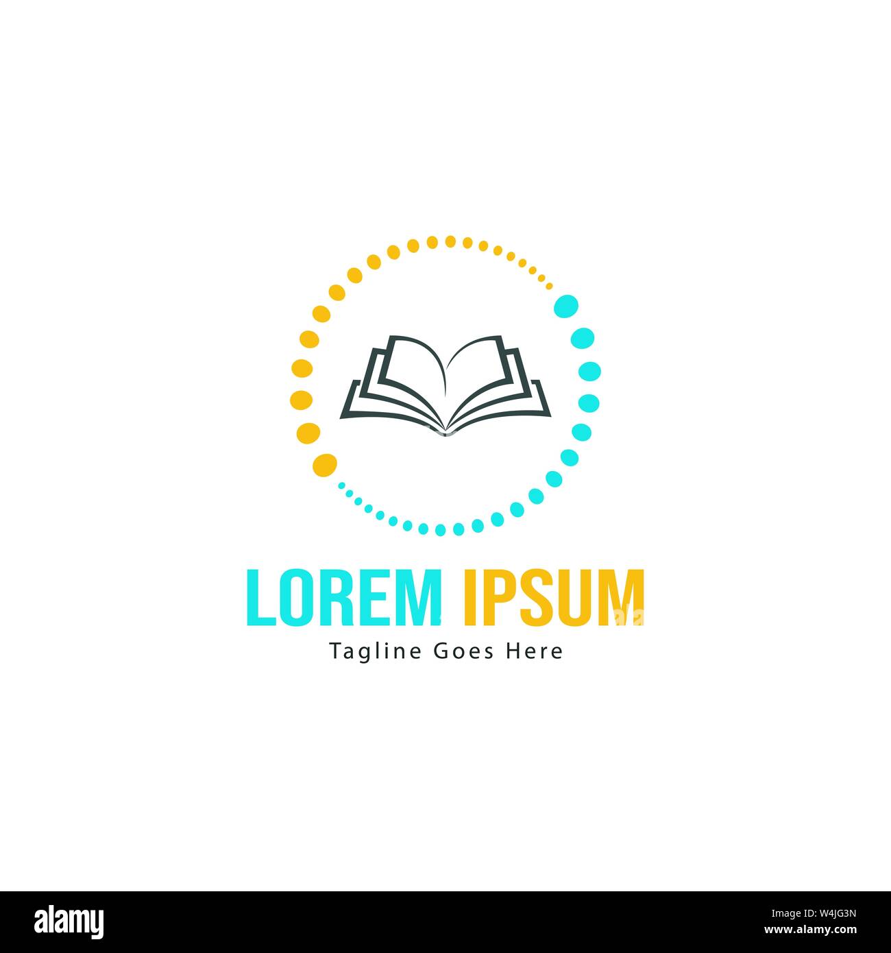 Book logo template design. minimalist book logo with modern frame ...