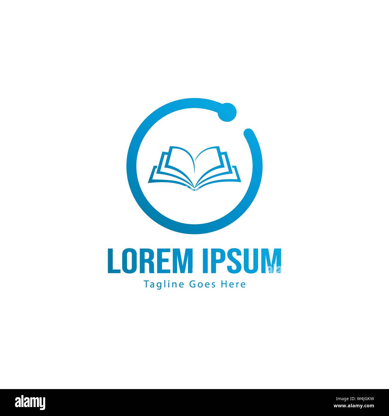 Book logo template design. minimalist book logo with modern frame ...