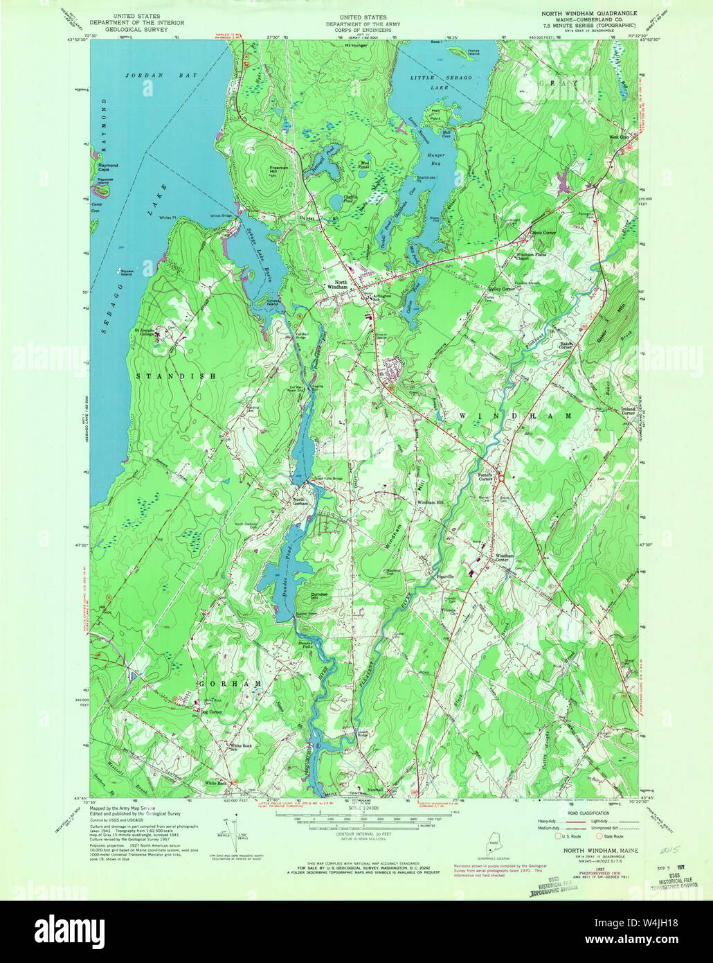 North windham maine map hi-res stock photography and images - Alamy