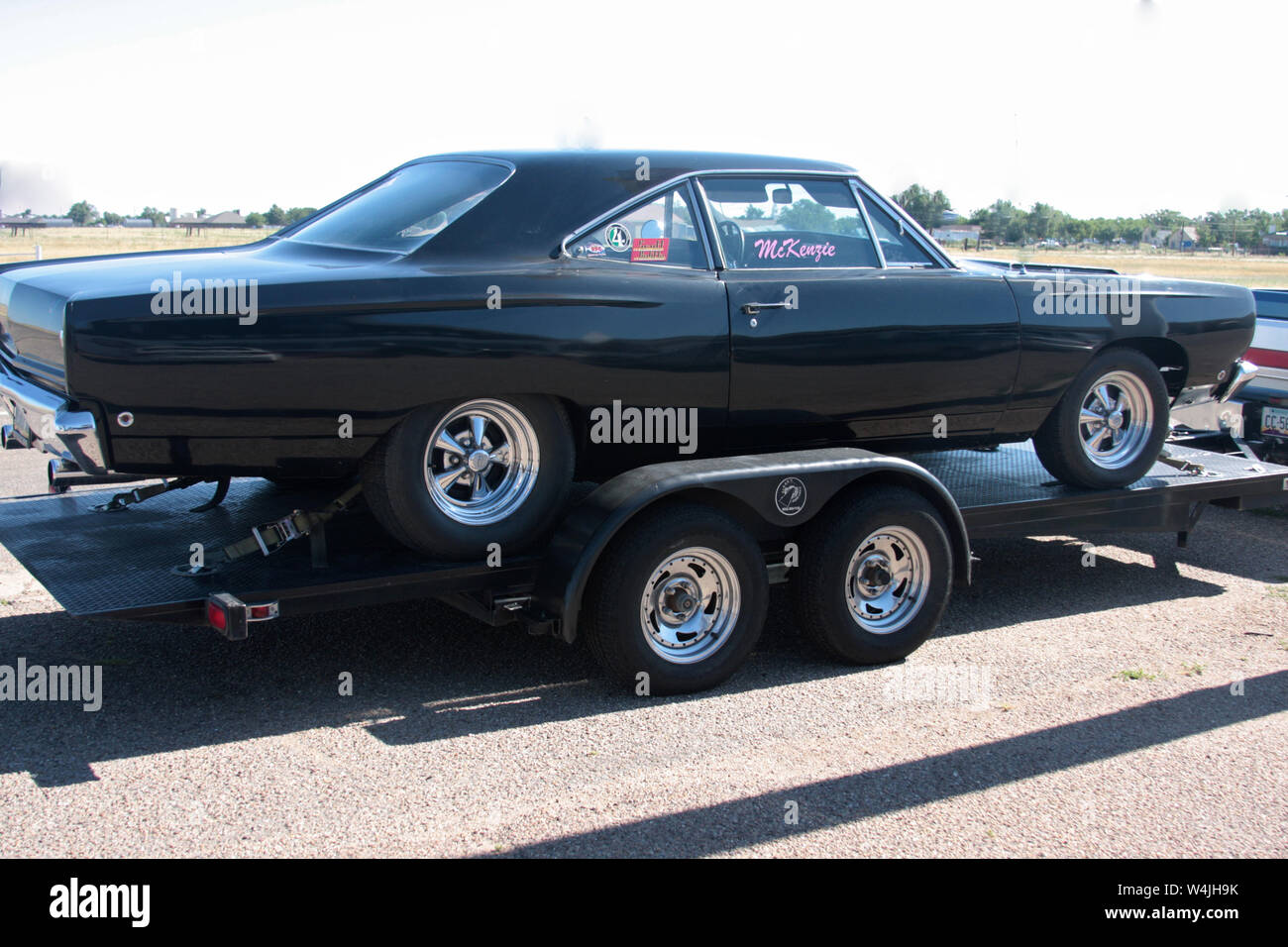 Vehicle hauled on a back car hauler Stock Photo - Alamy