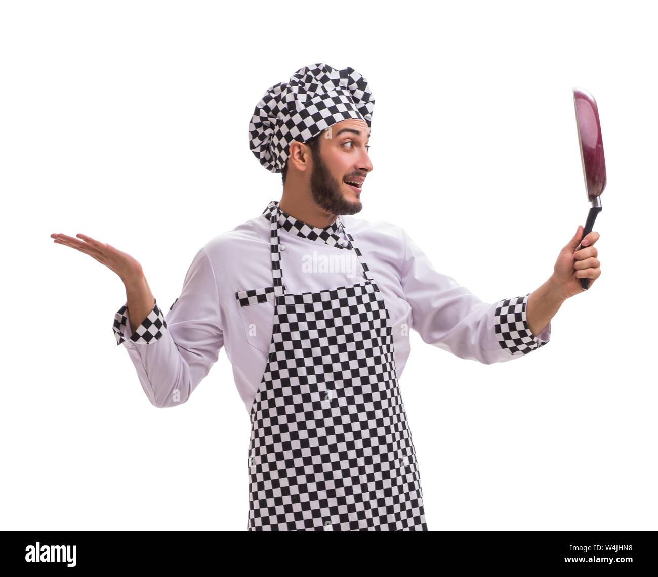 Male cook isolated on the white background Stock Photo - Alamy