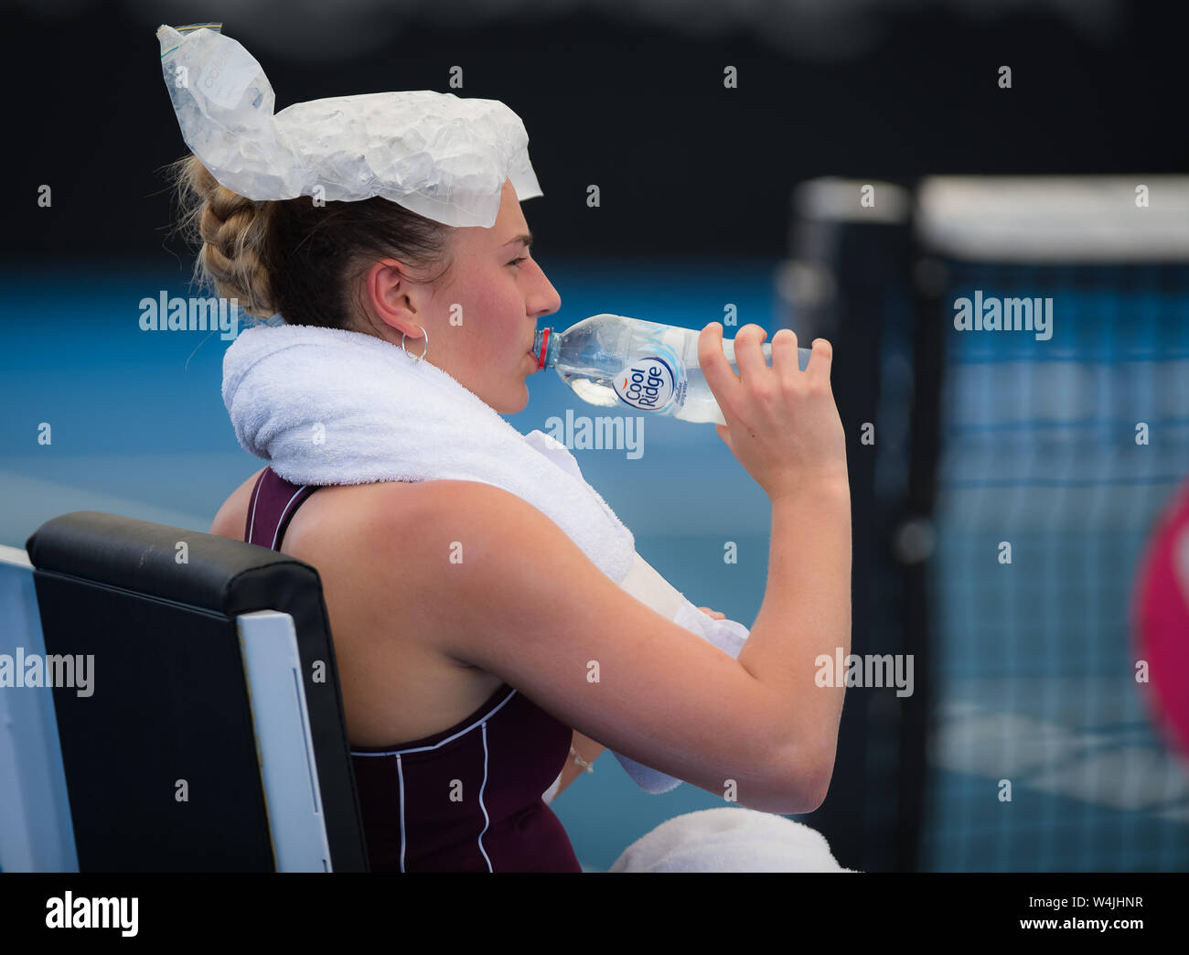 Marta Kostyuk of the Ukraine in action during qualifications at the ...