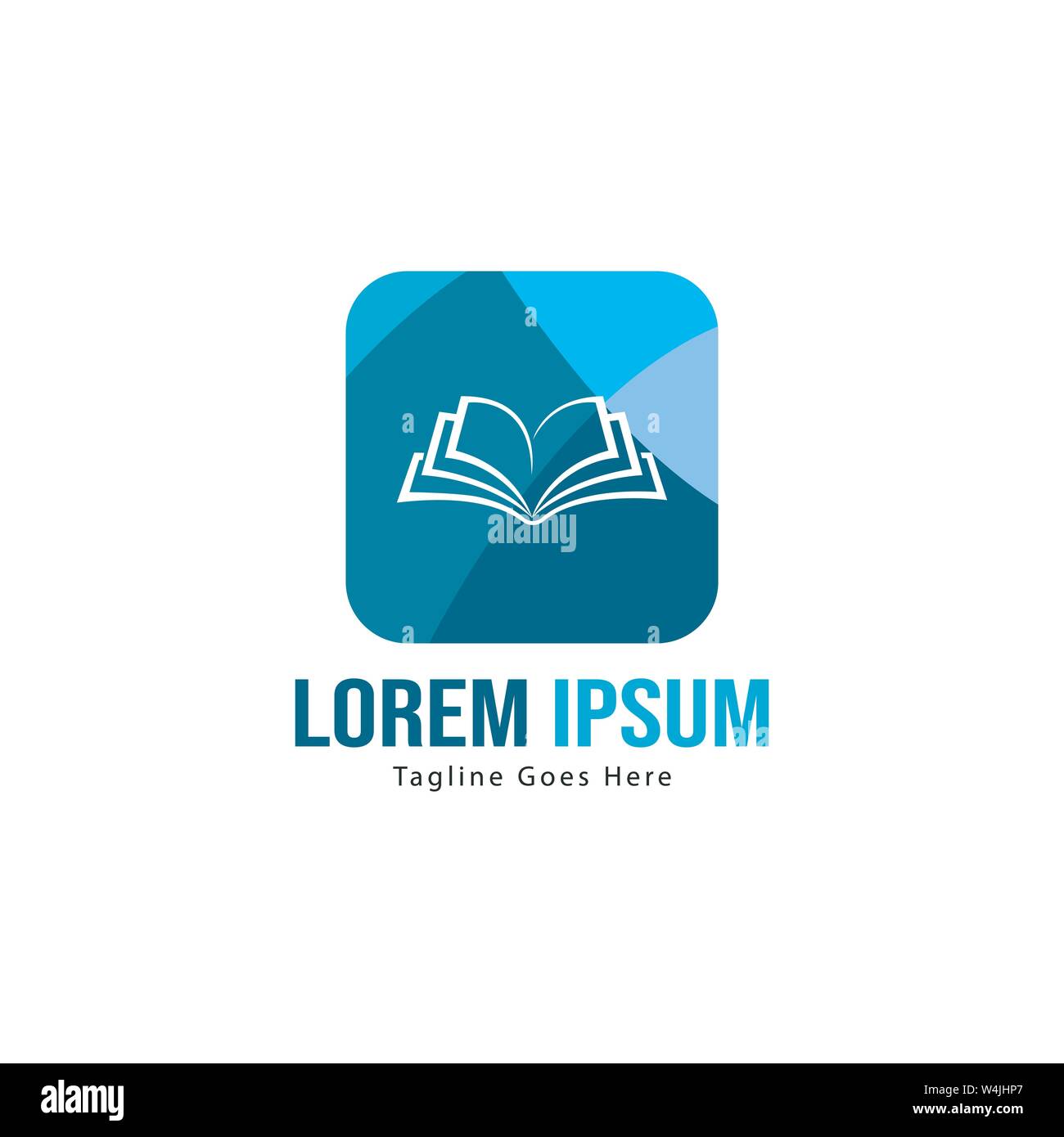 Book logo template design. minimalist book logo with modern frame ...