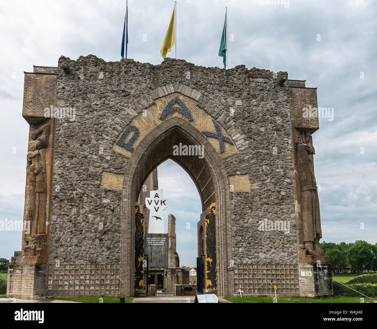 Diksmuide, Flanders, Belgium - June 19, 2019: Black on White Crypt ...