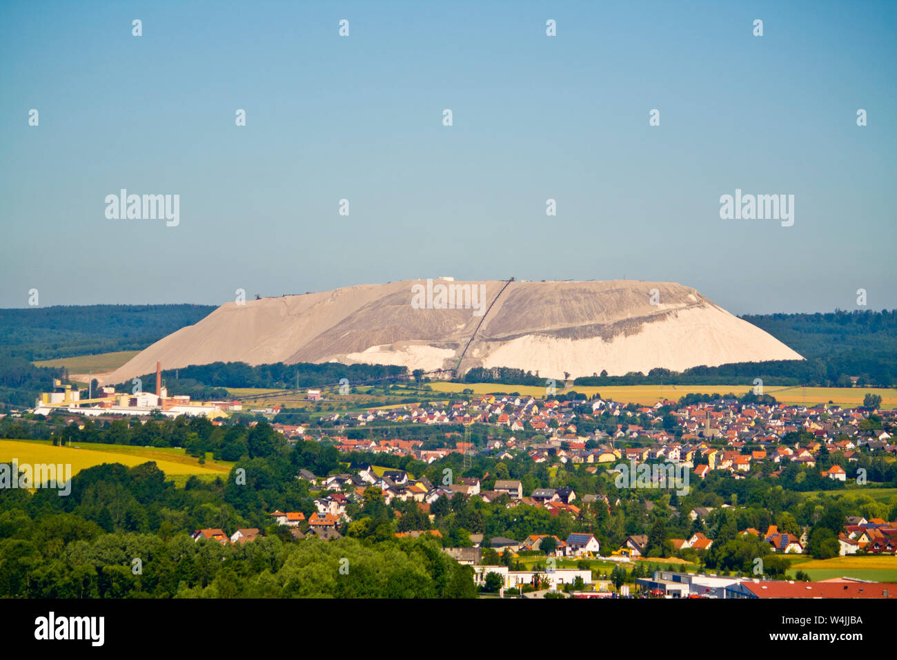 Extracting and mining potassium and magnesium salts.Large excavator ...