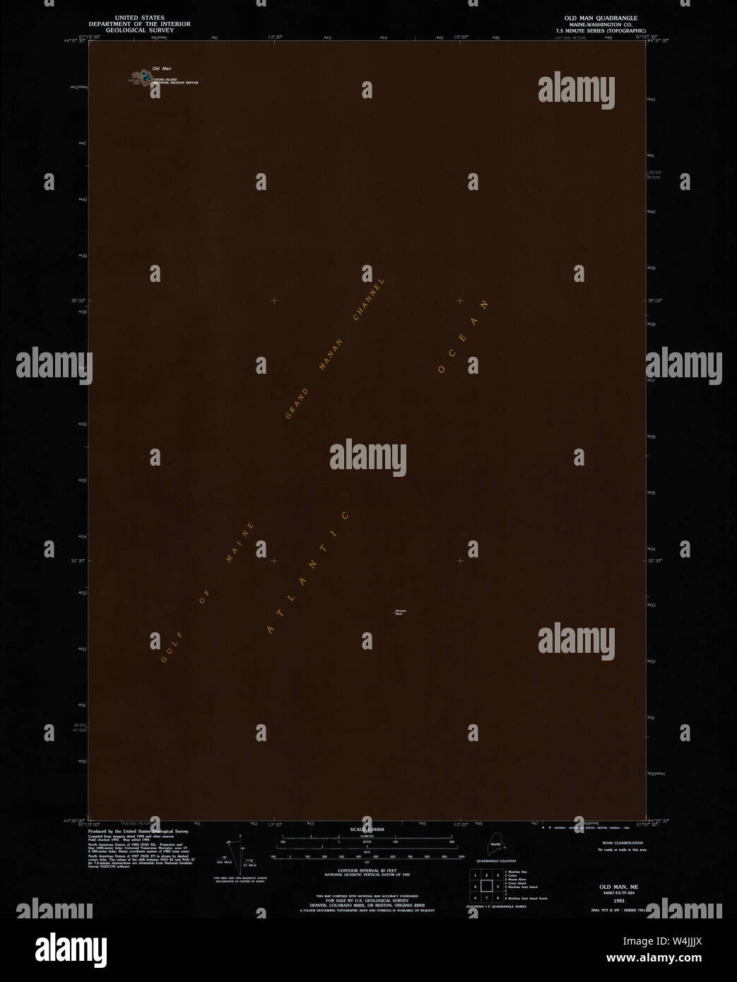 Maine USGS Historical Map Old Man 102843 1993 24000 Inversion ...