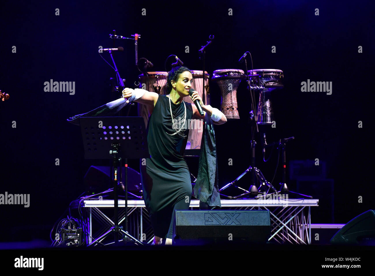 Napoli, Italy. 23rd July, 2019. The Israeli singer Achinoam Nini as ...