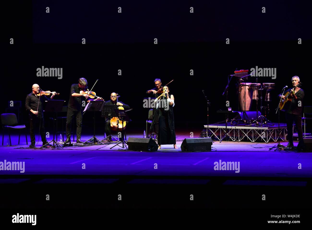 Napoli, Italy. 23rd July, 2019. The Israeli singer Achinoam Nini as ...