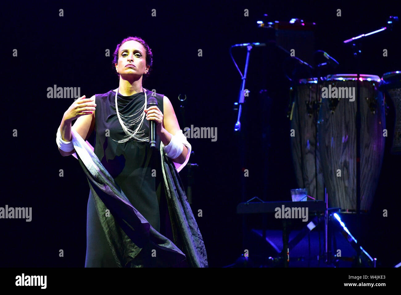 Napoli, Italy. 23rd July, 2019. The Israeli singer Achinoam Nini as ...