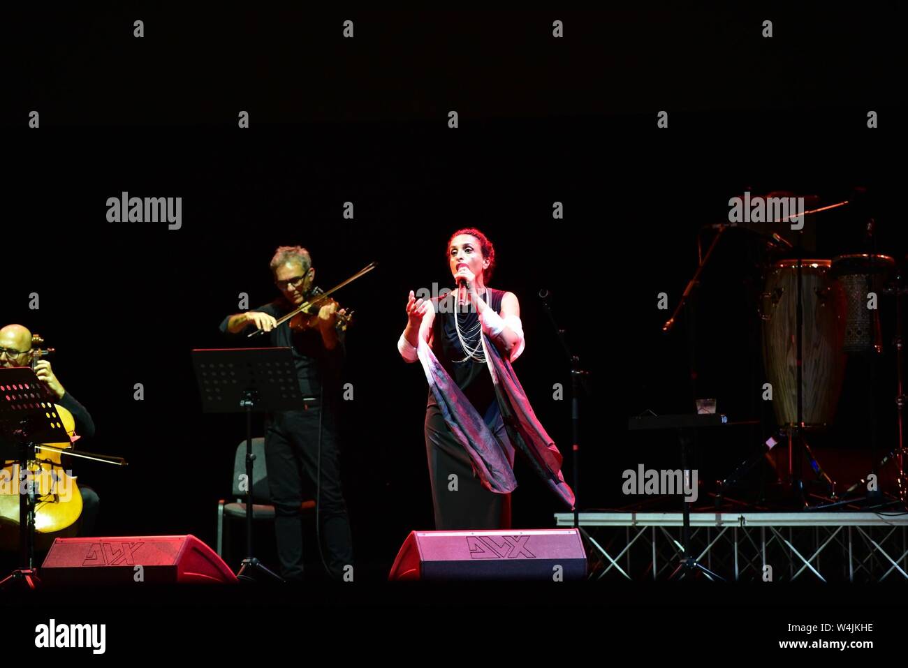 Napoli, Italy. 23rd July, 2019. The Israeli singer Achinoam Nini as ...