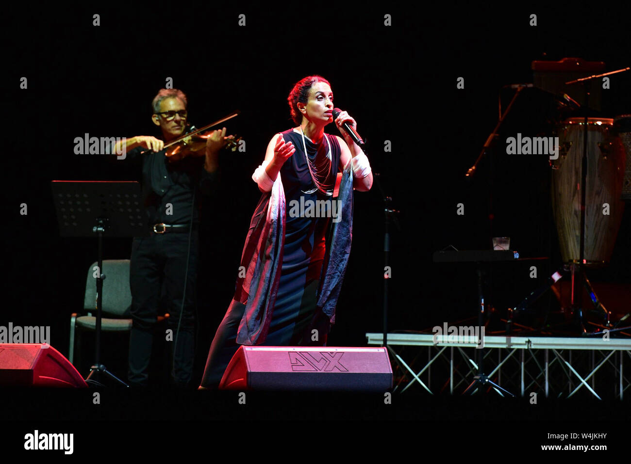 Napoli, Italy. 23rd July, 2019. The Israeli singer Achinoam Nini as ...