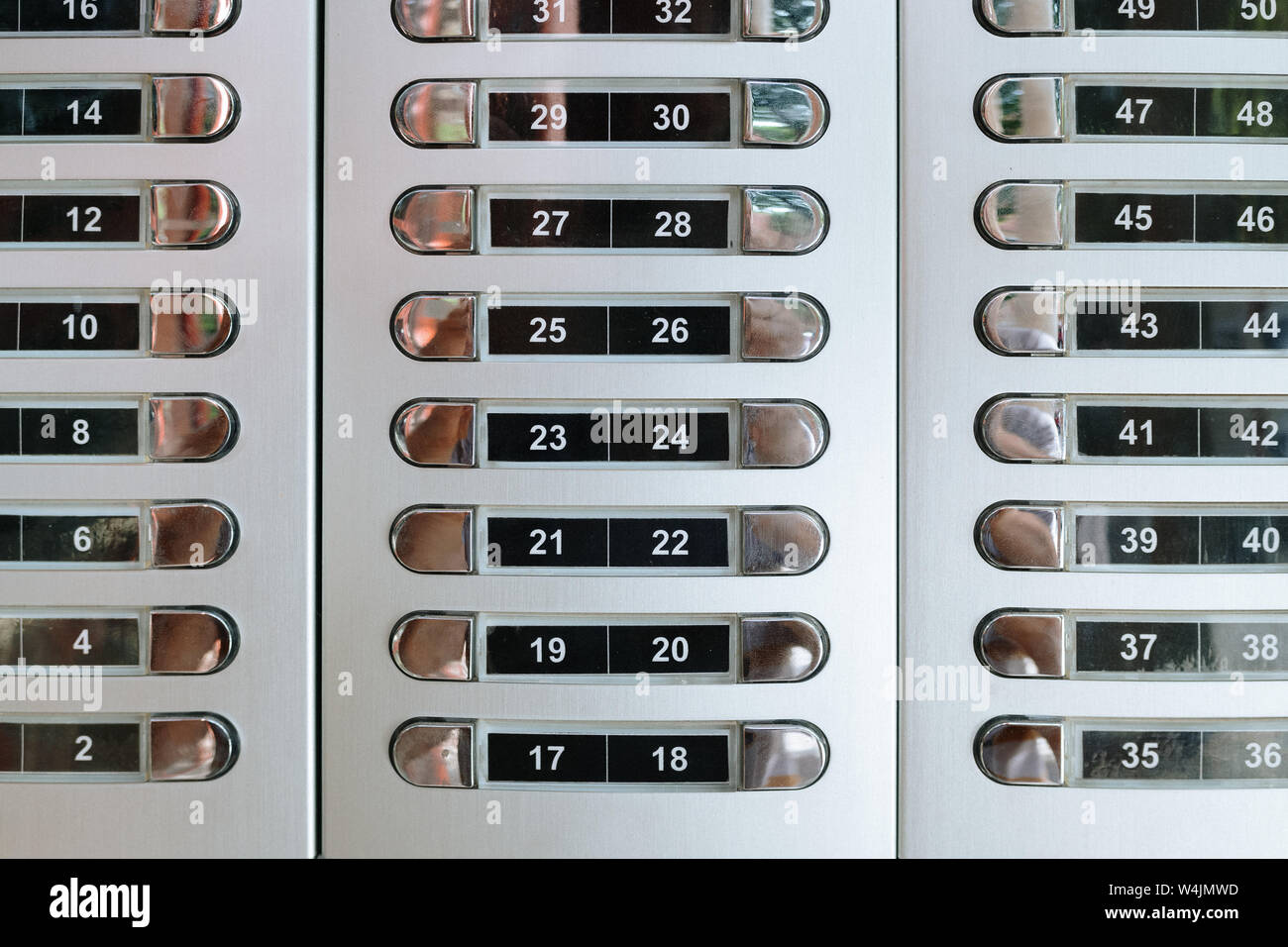 Keyboard of an intercom in a building Stock Photo - Alamy