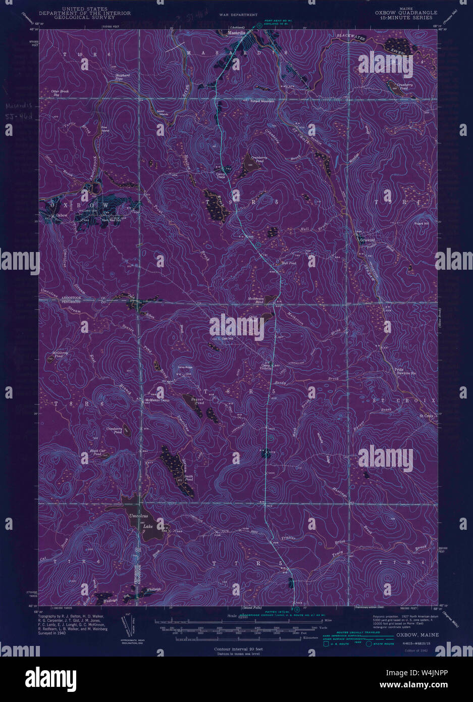 Map of oxbow hi-res stock photography and images - Alamy