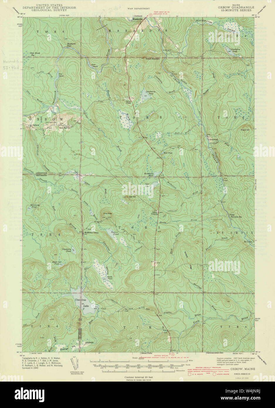 Map of oxbow hi-res stock photography and images - Alamy