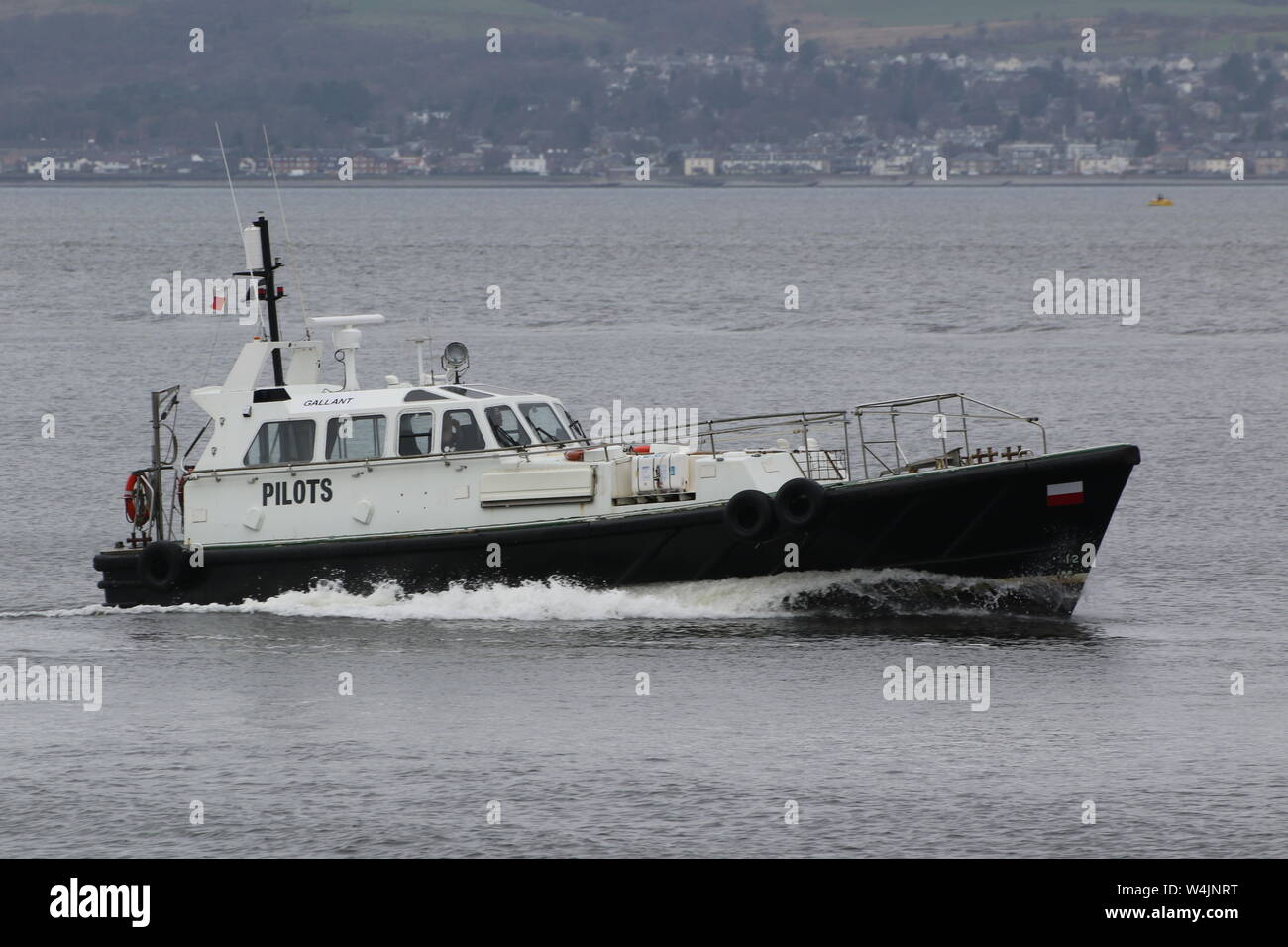 Gallant, a pilot vessel operated by Fowey Pilots, during a temporary ...