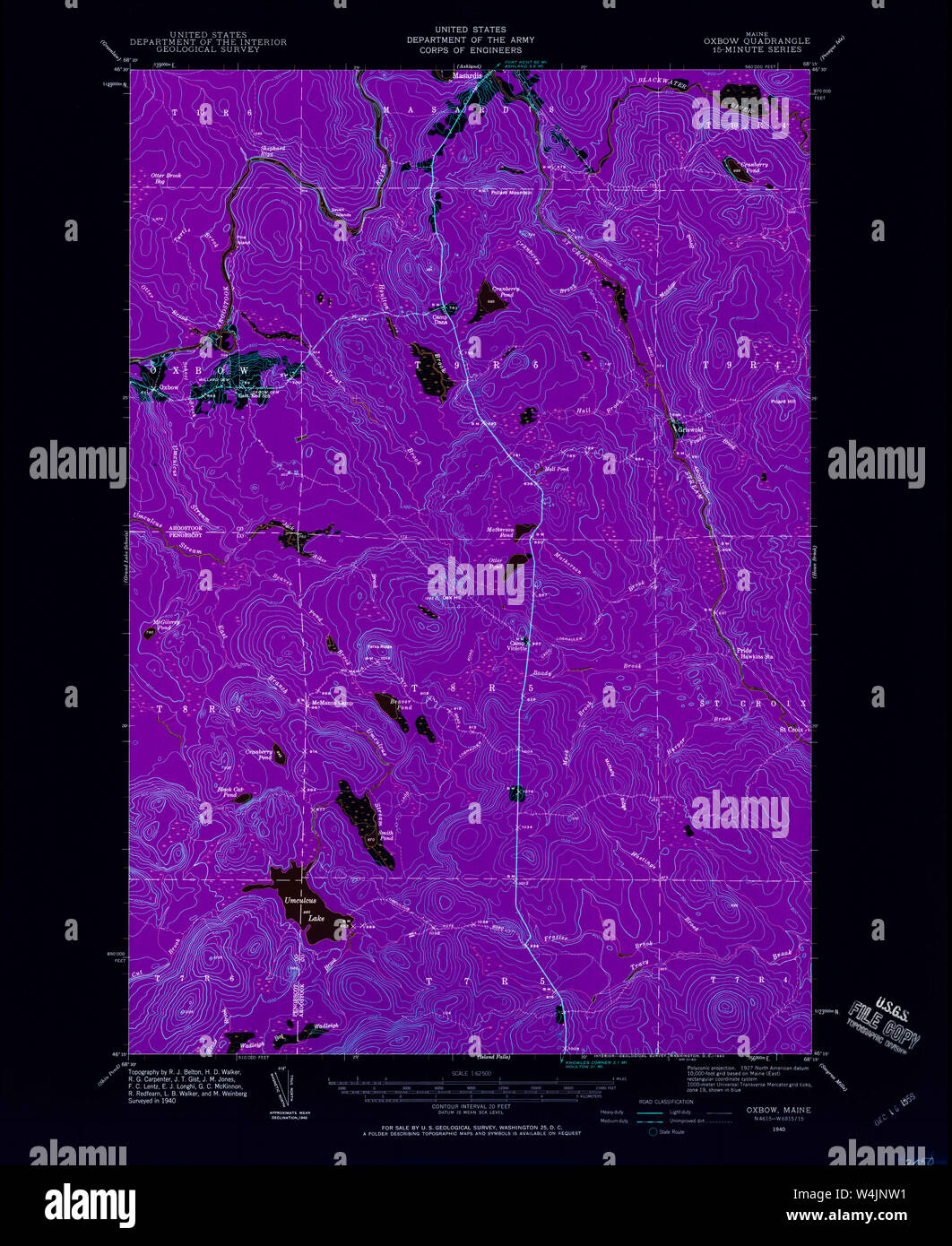 Map of oxbow hi-res stock photography and images - Alamy