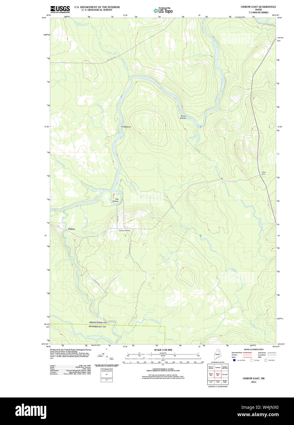 Map of oxbow hi-res stock photography and images - Alamy