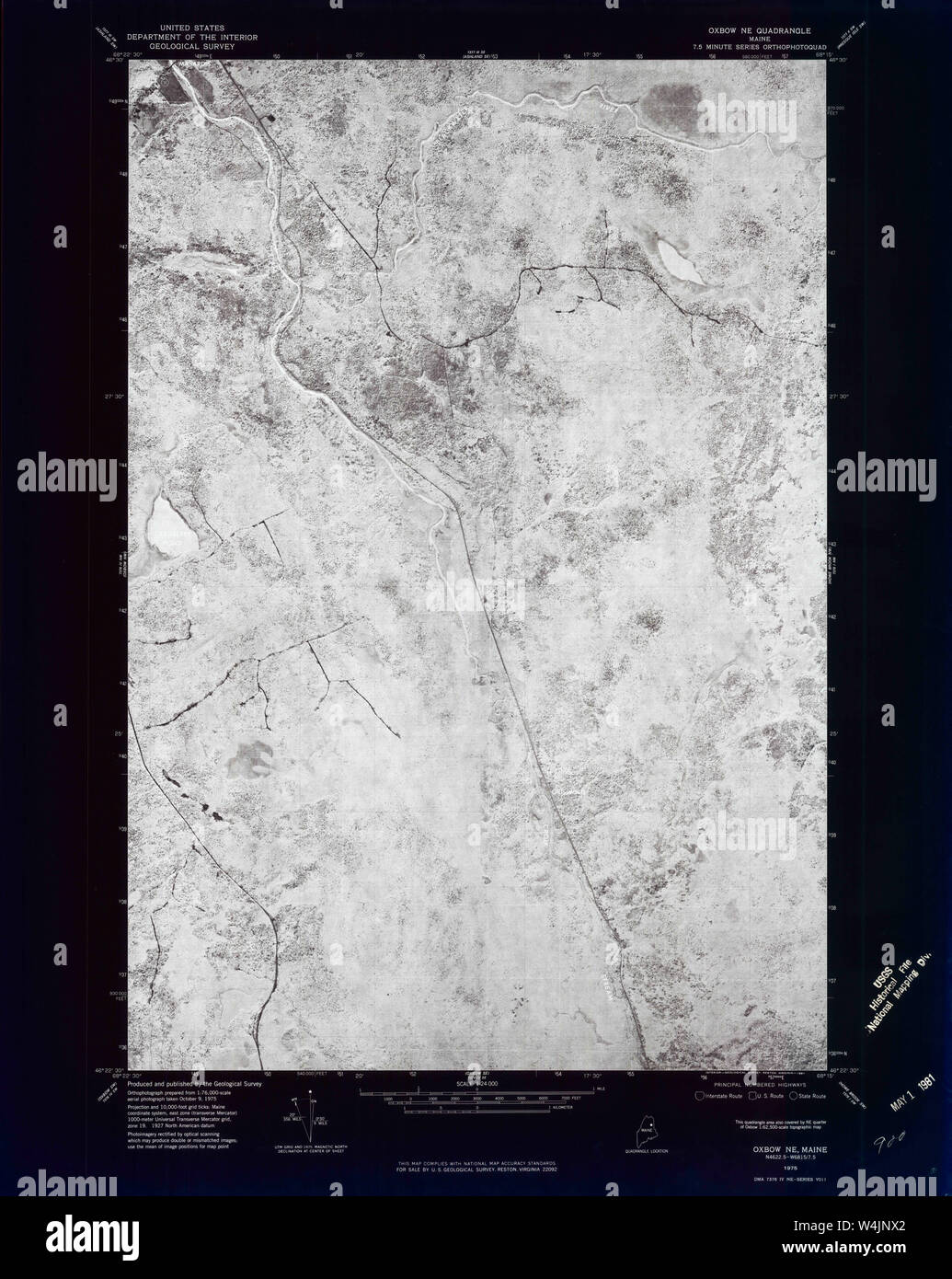 Map of oxbow hi-res stock photography and images - Alamy