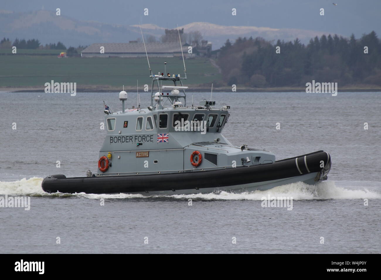 HMC Active, a coastal patrol vessel operated by the UK Border Force ...