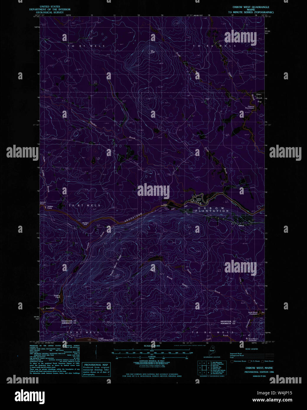 Map of oxbow hi-res stock photography and images - Alamy