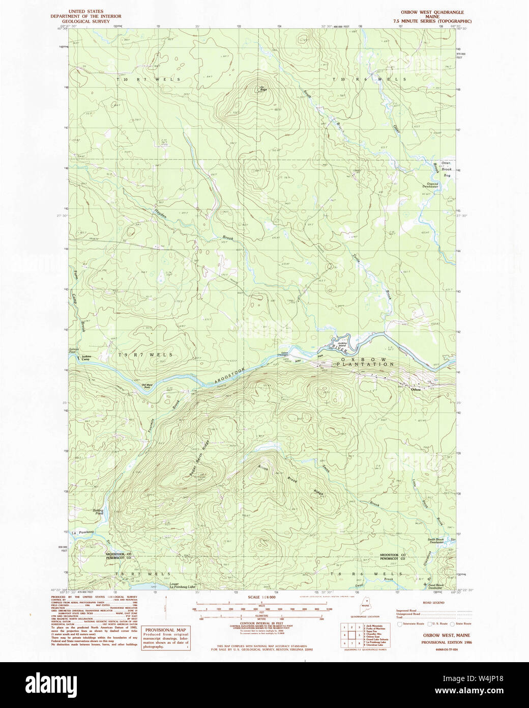 Map of oxbow hi-res stock photography and images - Alamy