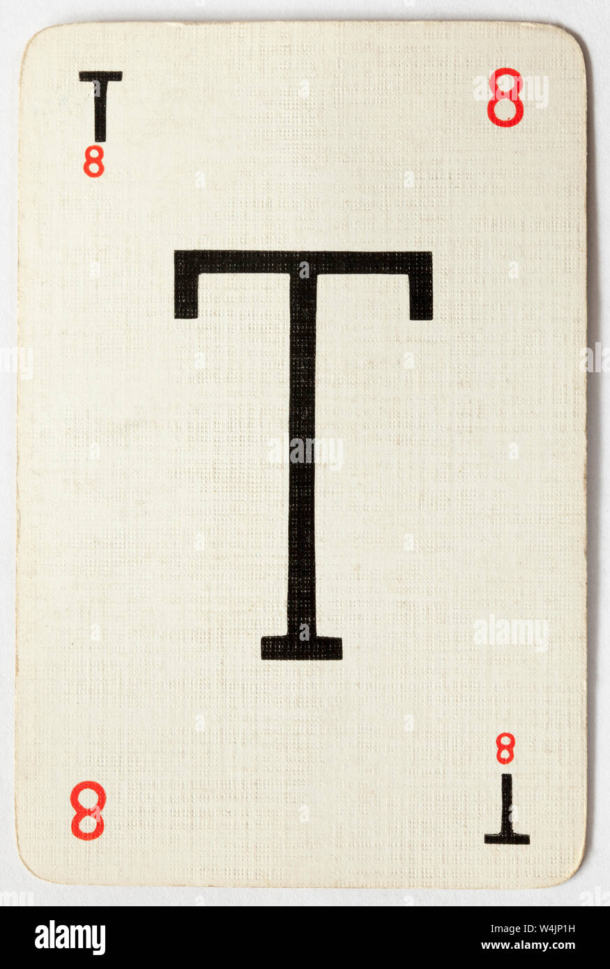 Vintage Playing Card Letter from Lexicon Card Game Stock Photo - Alamy