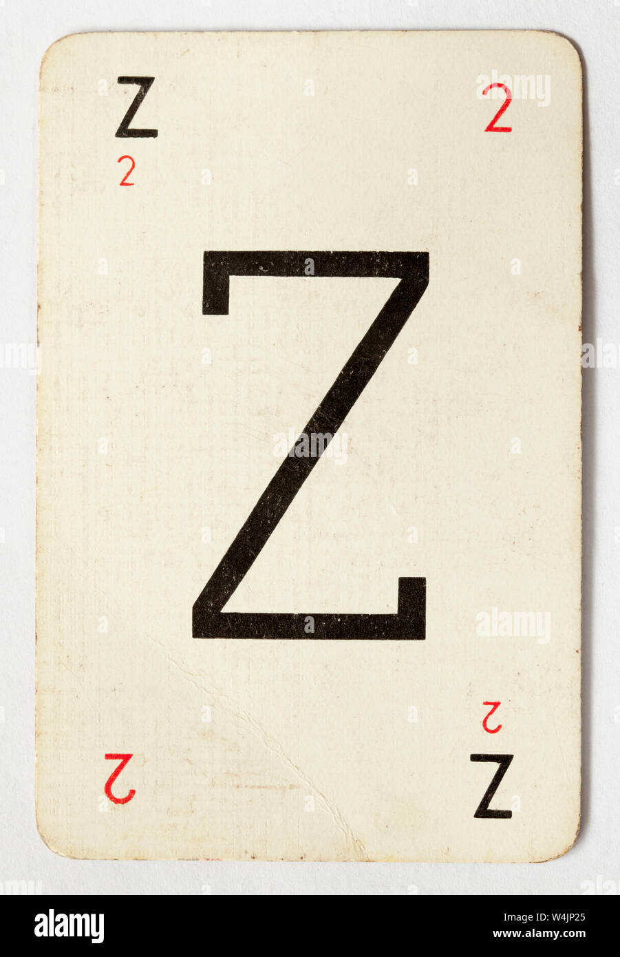 Vintage Playing Card Letter from Lexicon Card Game Stock Photo - Alamy