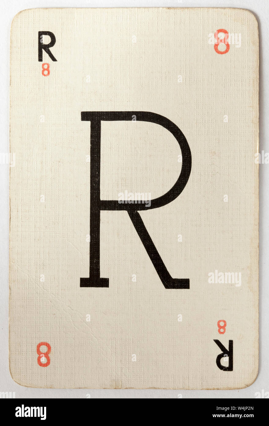 Vintage Playing Card Letter from Lexicon Card Game Stock Photo - Alamy