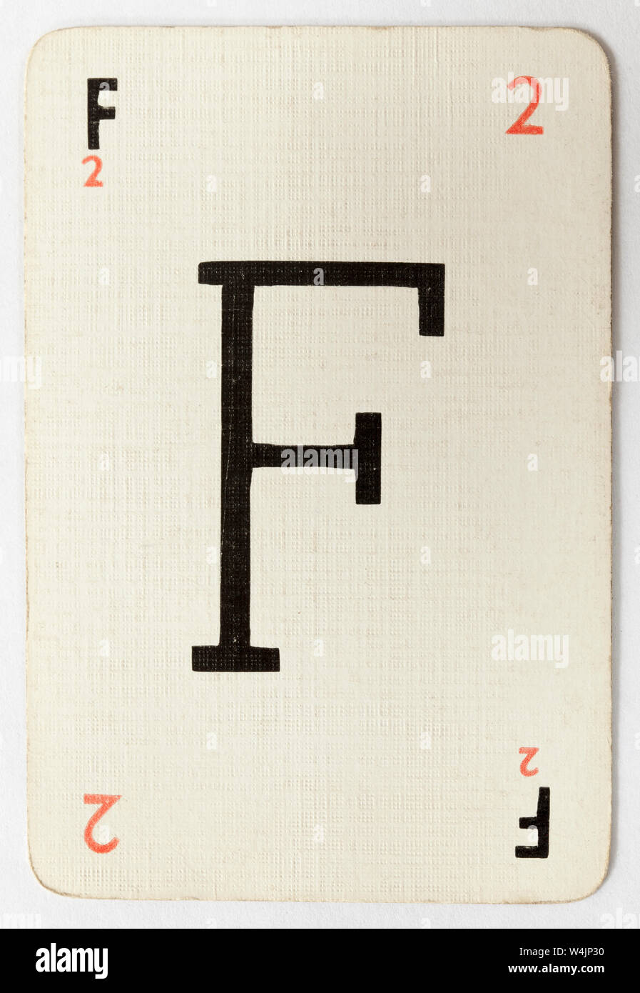 Vintage Playing Card Letter from Lexicon Card Game Stock Photo - Alamy