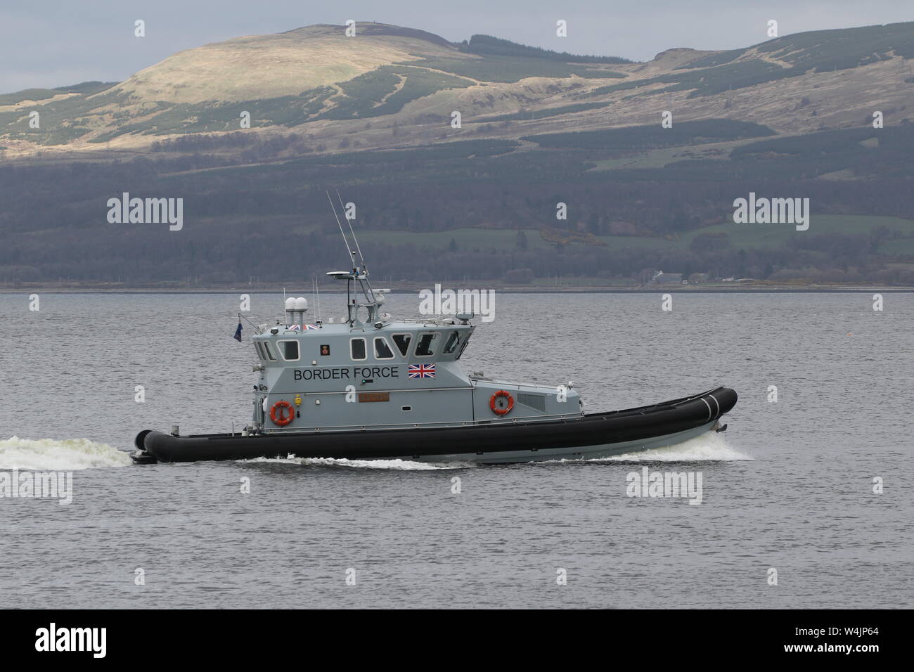 HMC Active, a coastal patrol vessel operated by the UK Border Force ...