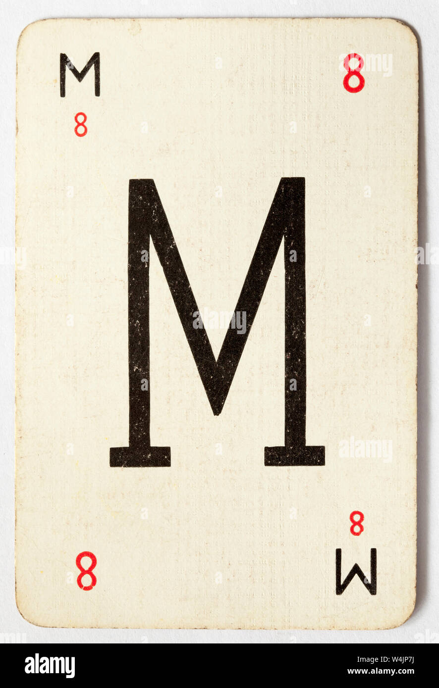Vintage Playing Card Letter from Lexicon Card Game Stock Photo - Alamy