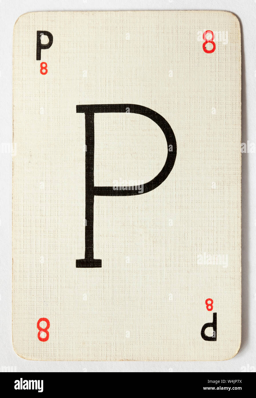 Vintage Playing Card Letter from Lexicon Card Game Stock Photo - Alamy