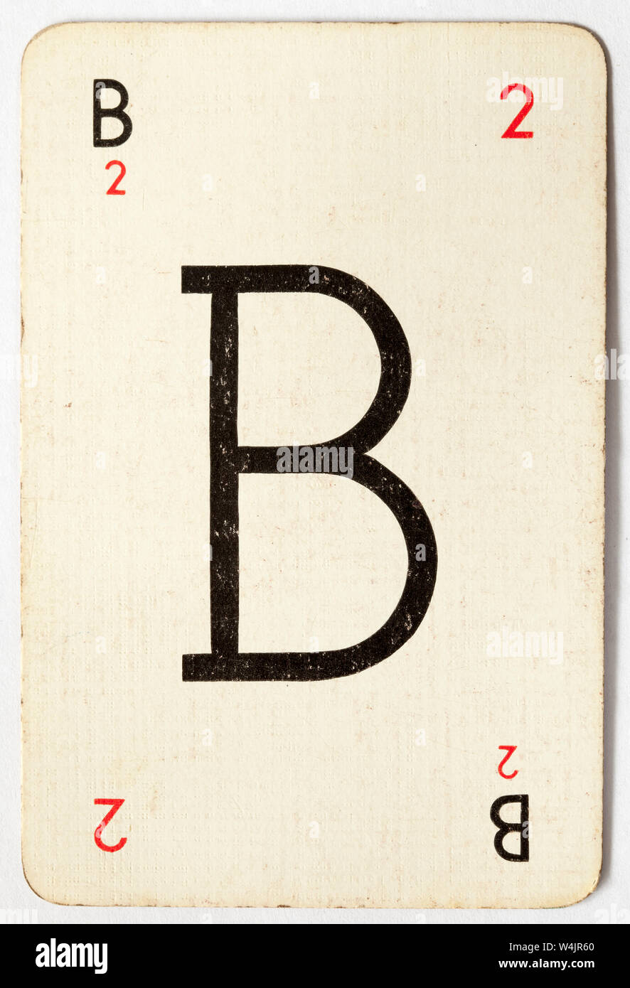 Vintage Playing Card Letter from Lexicon Card Game Stock Photo - Alamy