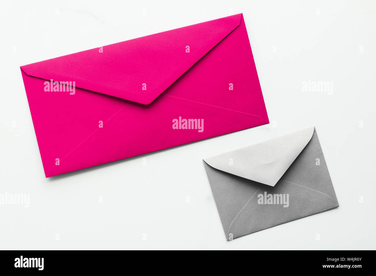 Postal service, newsletter and greeting card concept - Blank paper ...