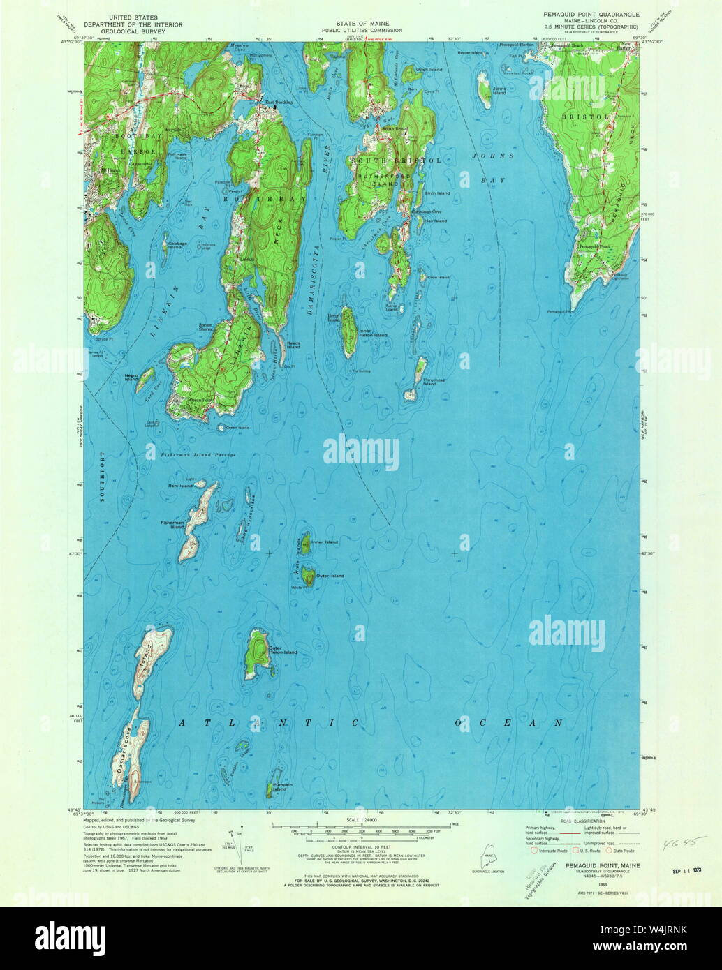 Maine USGS Historical Map Pemaquid Point 807018 1969 24000 Restoration ...