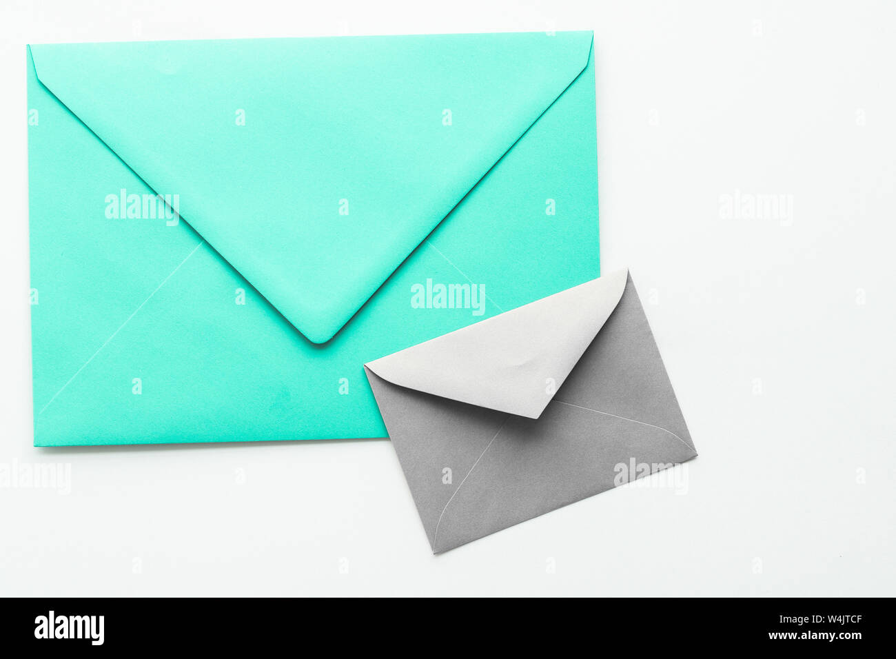 Postal service, newsletter and greeting card concept - Blank paper ...