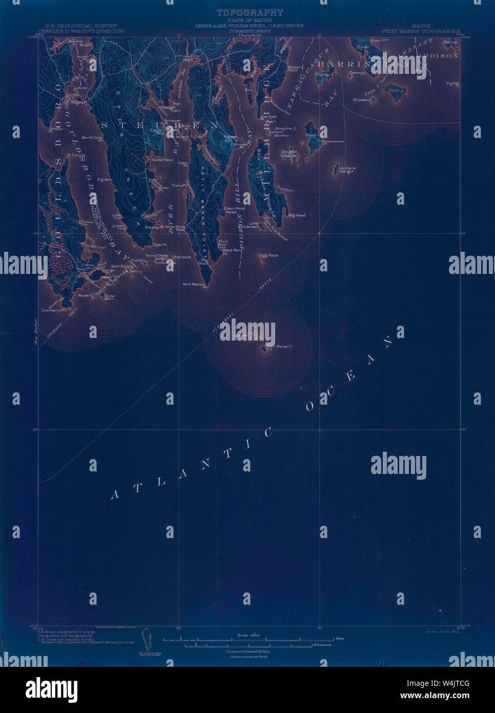 Maine USGS Historical Map Petit Manan 306716 1904 62500 Inversion ...