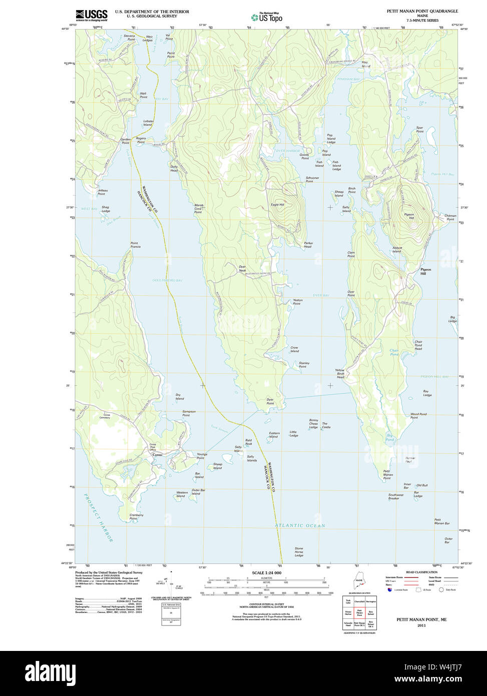 Maine USGS Historical Map Petit Manan Point 20110909 TM Restoration ...